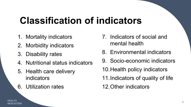Health Indicators.pptx | Children\'s Health | Healthy Living
