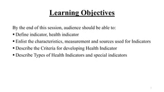 health indicators.pptx public health...... | PPTX