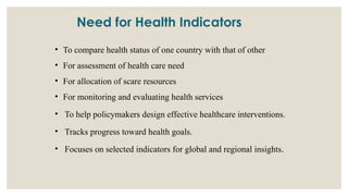 Health Indicators and Evaluation in Economics | PPTX