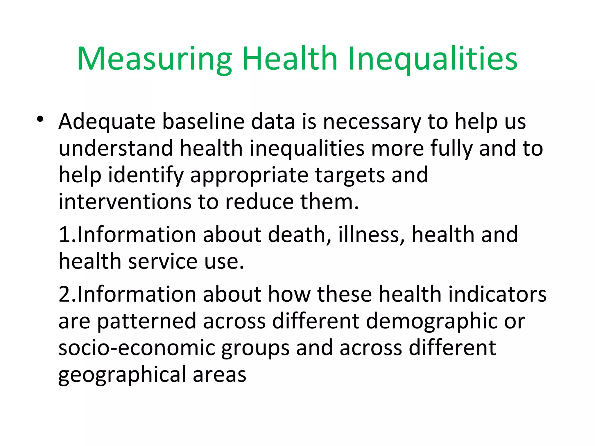 Health inequalities | PPT