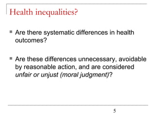 Health inequality 0315 r | PPT