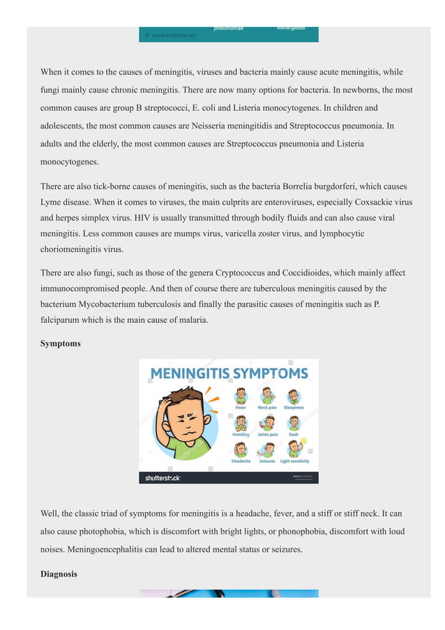 Meningitis: meningitis causes, meningitis symptoms, meningitis ...