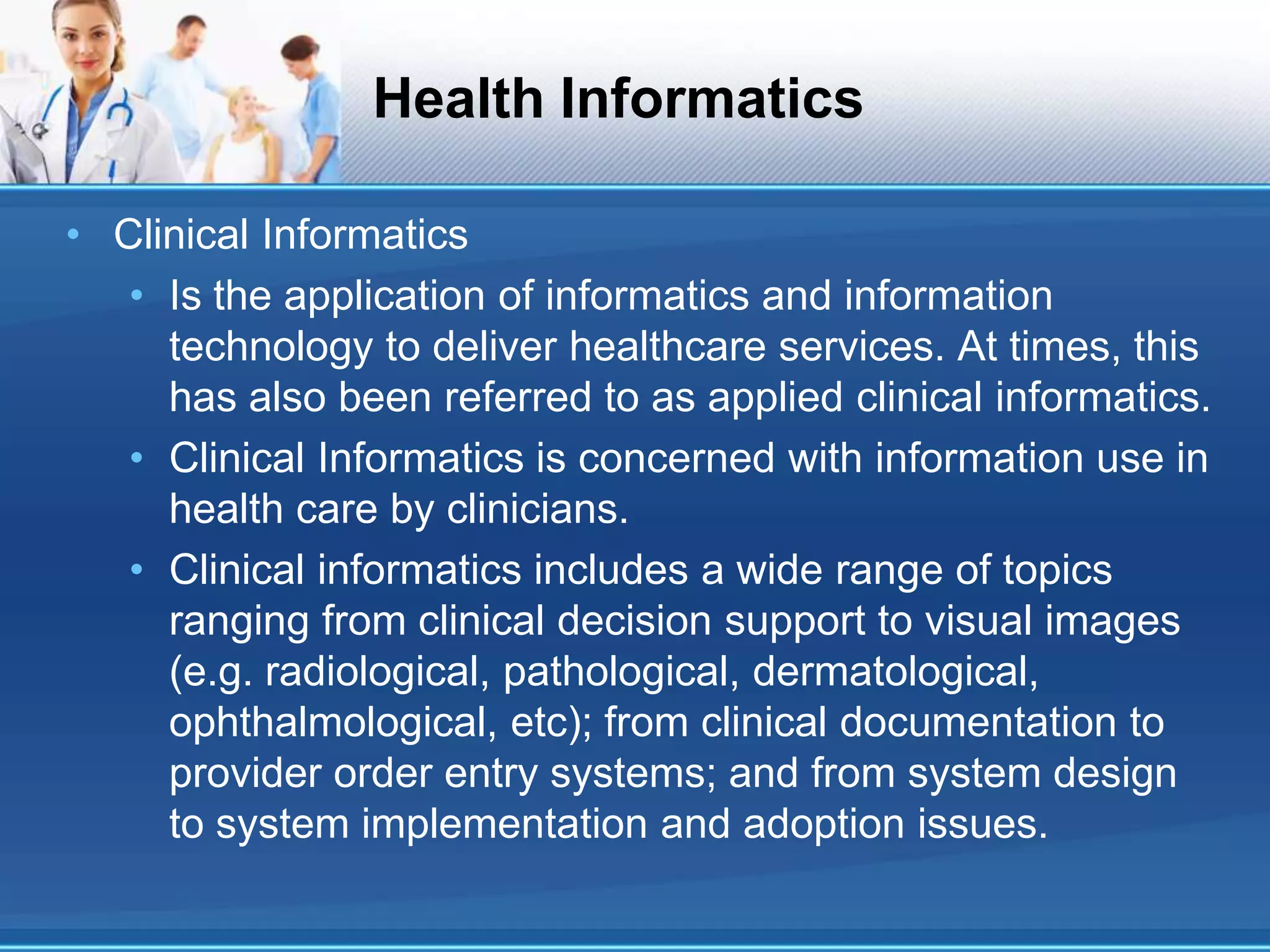 Health informatics | PPTX