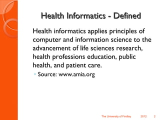 Health Informatics | PPT