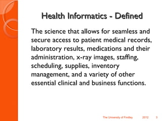 Health Informatics | PPT