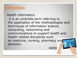 Health informatics | PPTX
