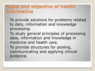 Health informatics | PPTX