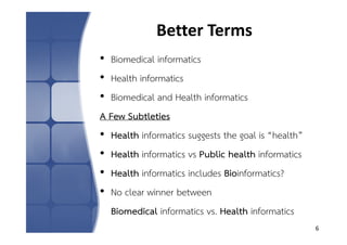 Health Informatics: An Overview of the Field | PDF