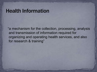 Health information | PPTX