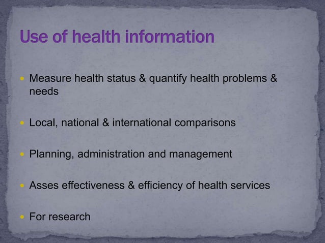 Health information | PPTX | Diseases and Conditions | Medical Health