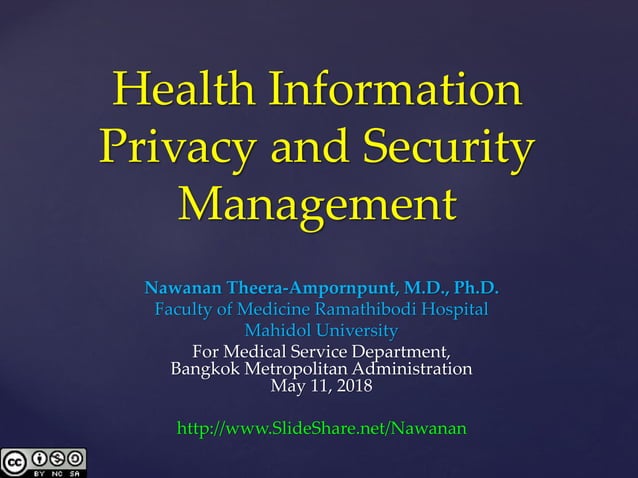 Health Information Privacy and Security Management | PDF