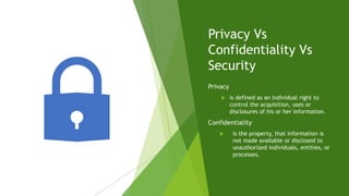 Health information security 2 : Basic concepts | PPTX