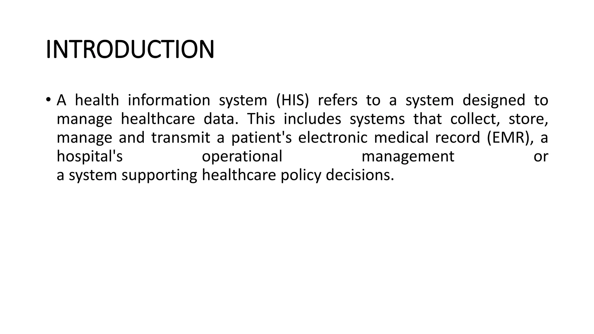 Health information system | PPTX