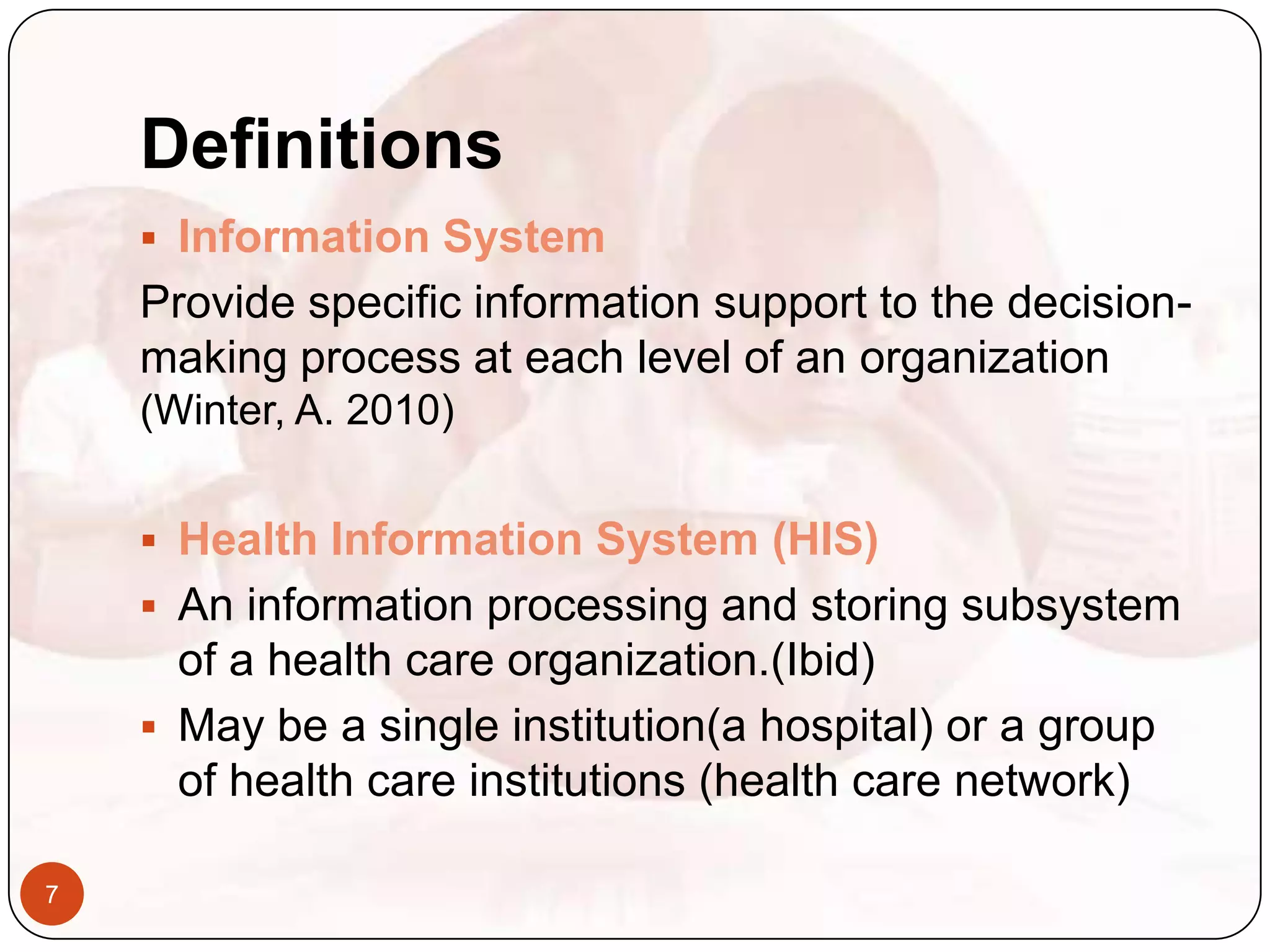 Intorduction to Health information system presentation | PPTX