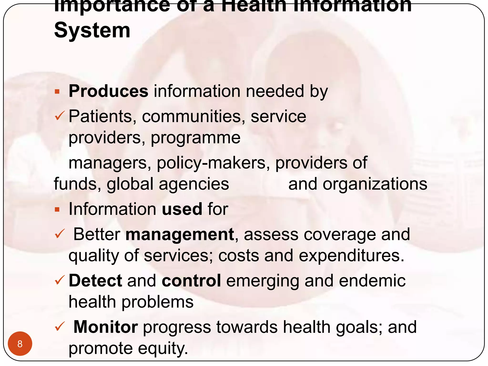 Intorduction to Health information system presentation | PPTX