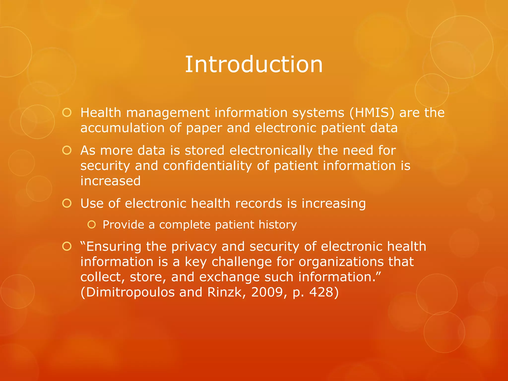 Health information system security | PPTX