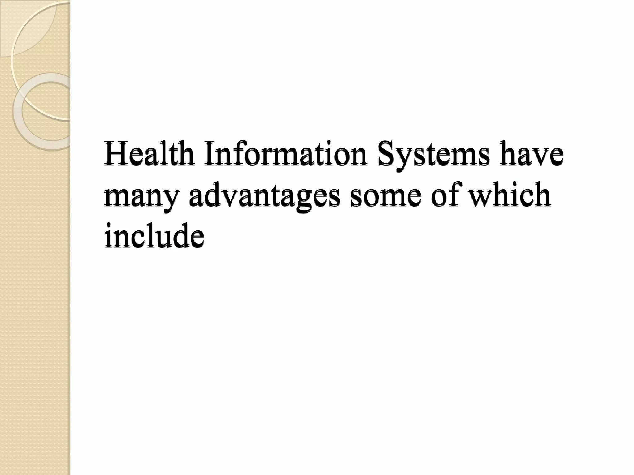 Health information systems (his) | PPTX