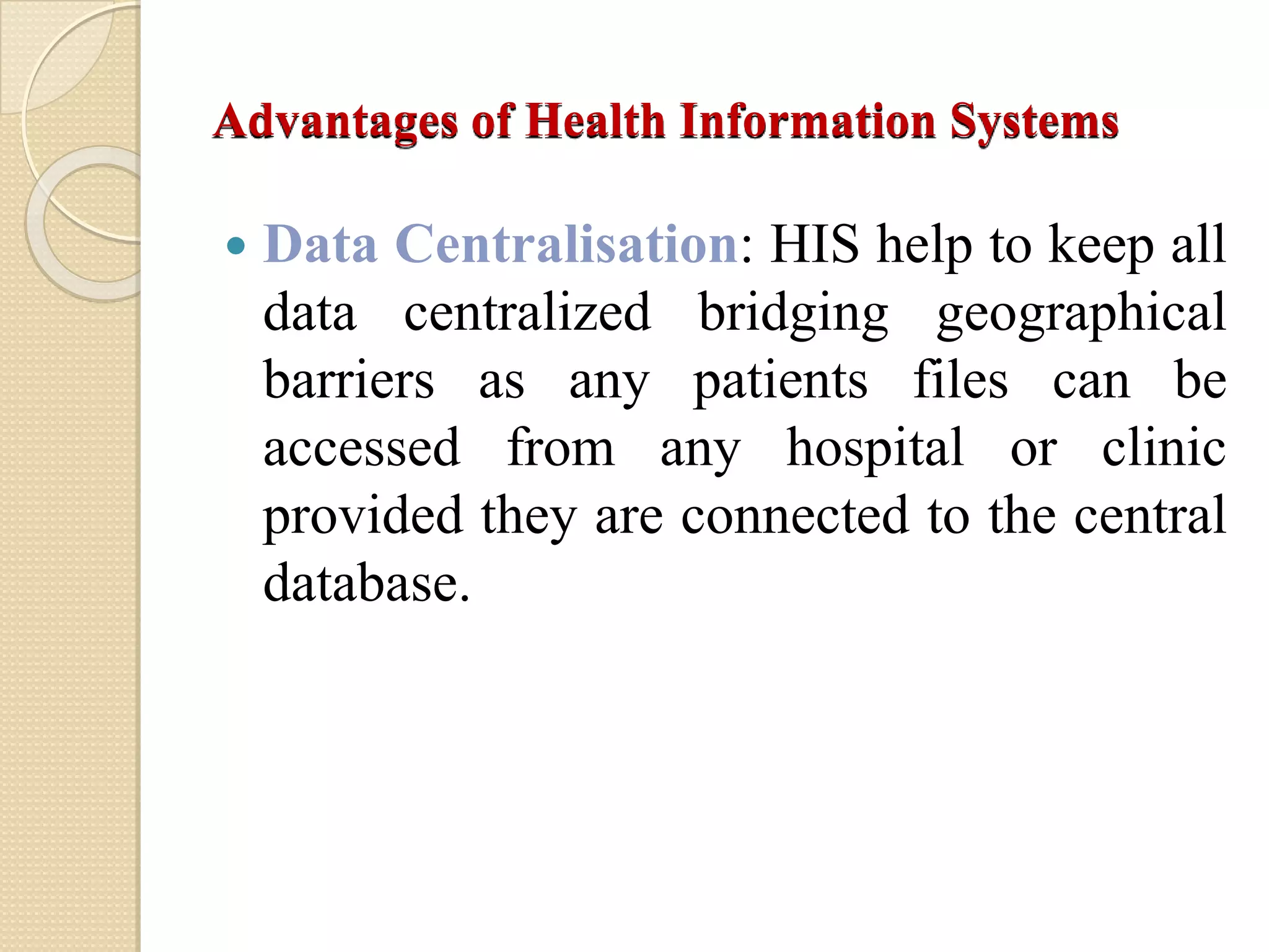 Health information systems (his) | PPTX