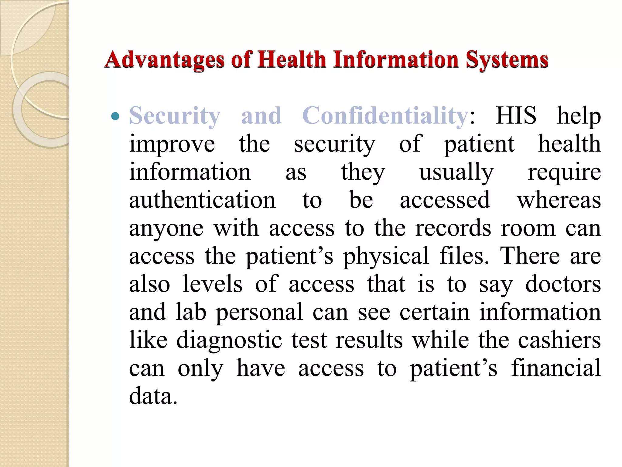 Health information systems (his) | PPTX