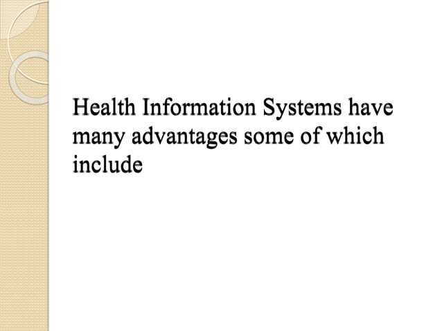 Health information systems (his) | PPTX | Technology & Computing