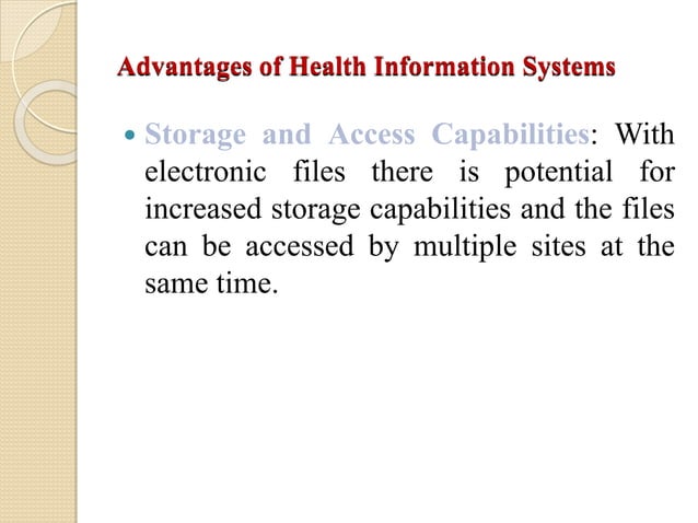 Health information systems (his) | PPTX | Technology & Computing