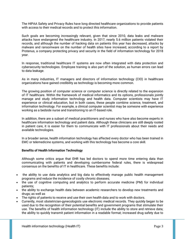 Health information technology (Health IT) | PDF