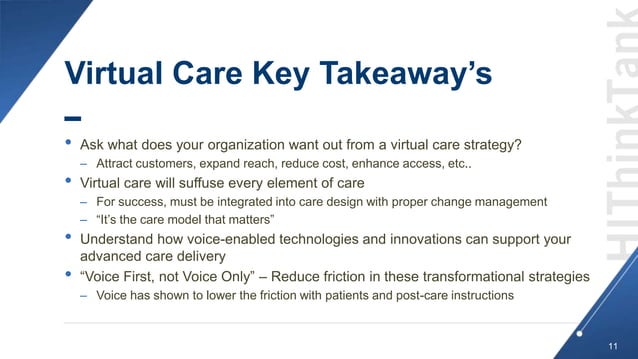 Health innovation think tank key takeaways | PPT