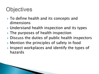 Health inspection | PPTX