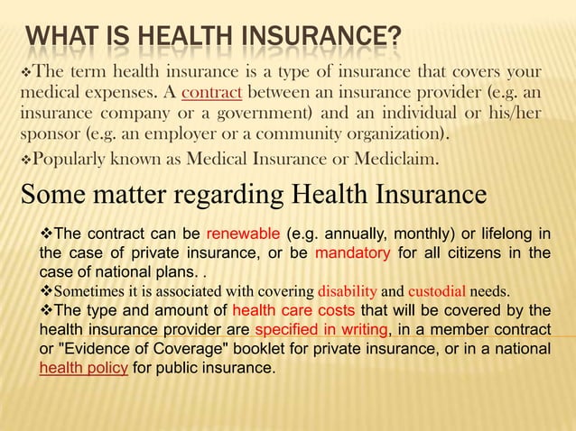 Health insurance | PPT