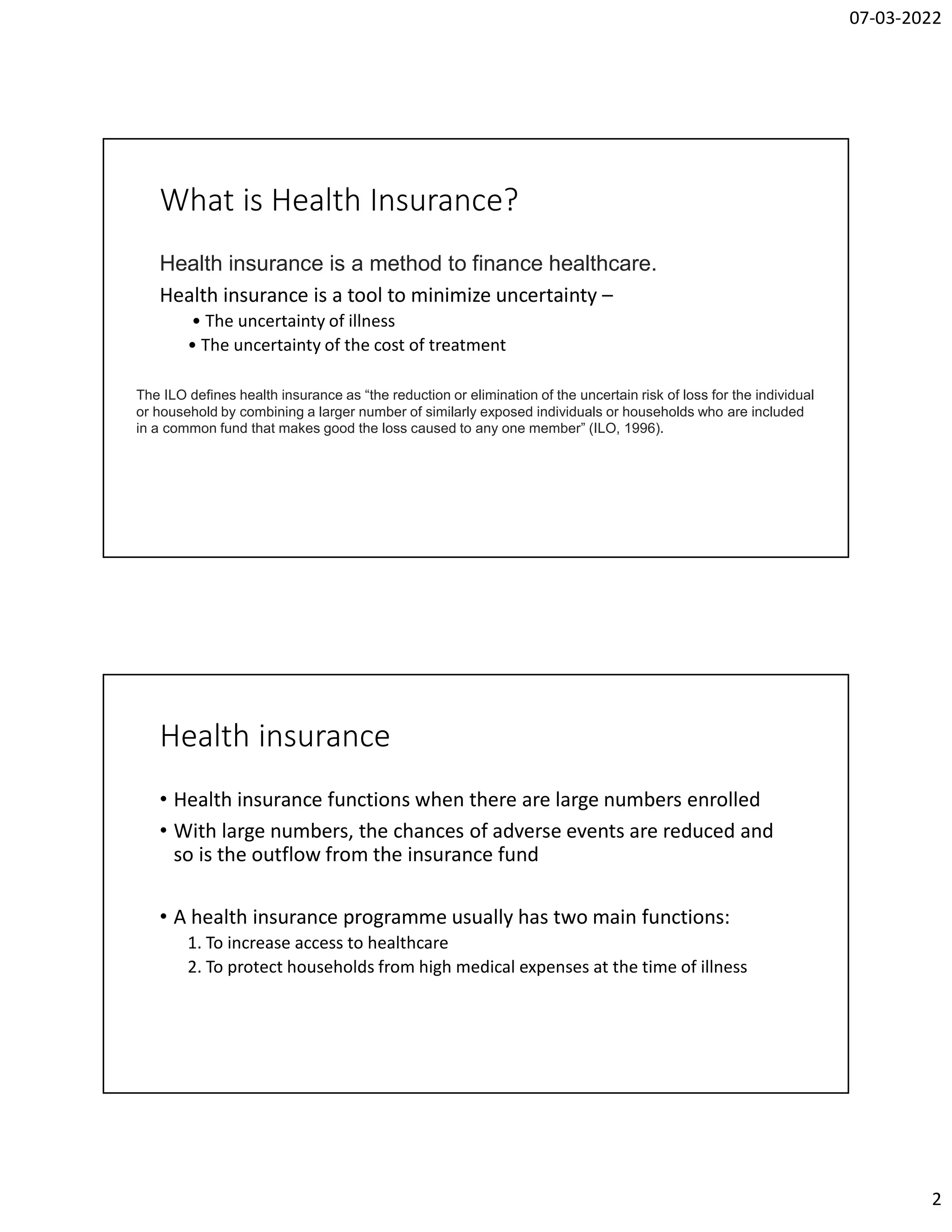 Health insurance | PDF