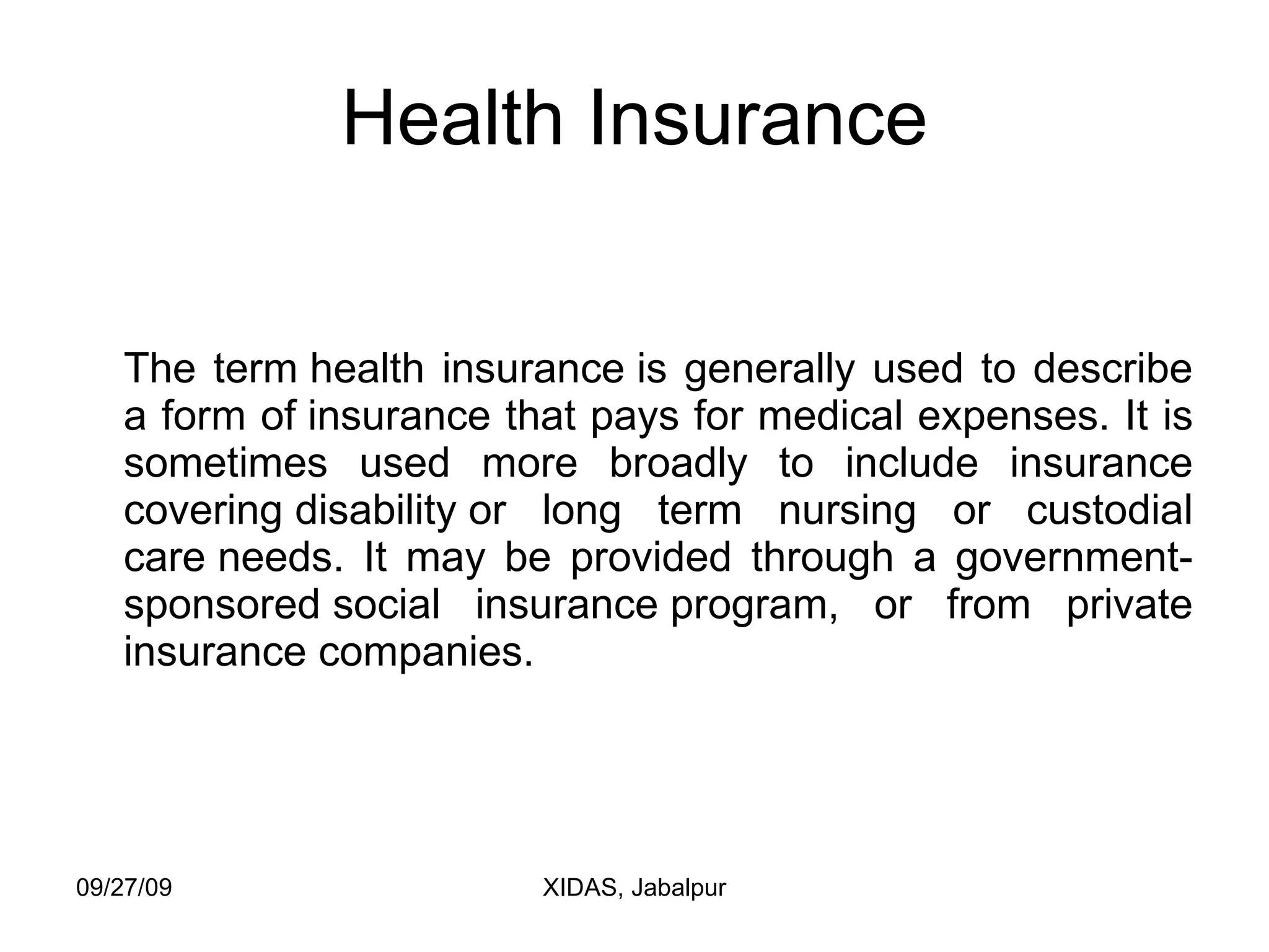 Health Insurance | PPT