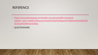 Health insurance and its need ppt | PPT