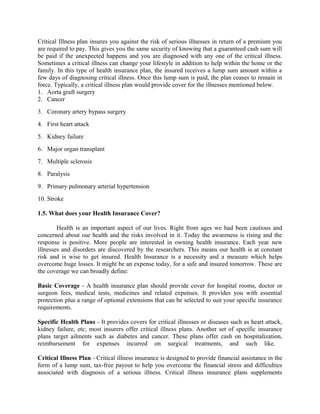 Health insurance an overview | DOC | Health Insurance | Insurance