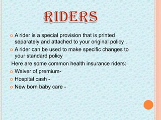 Health insurance ppt | PPTX | Health Insurance | Insurance