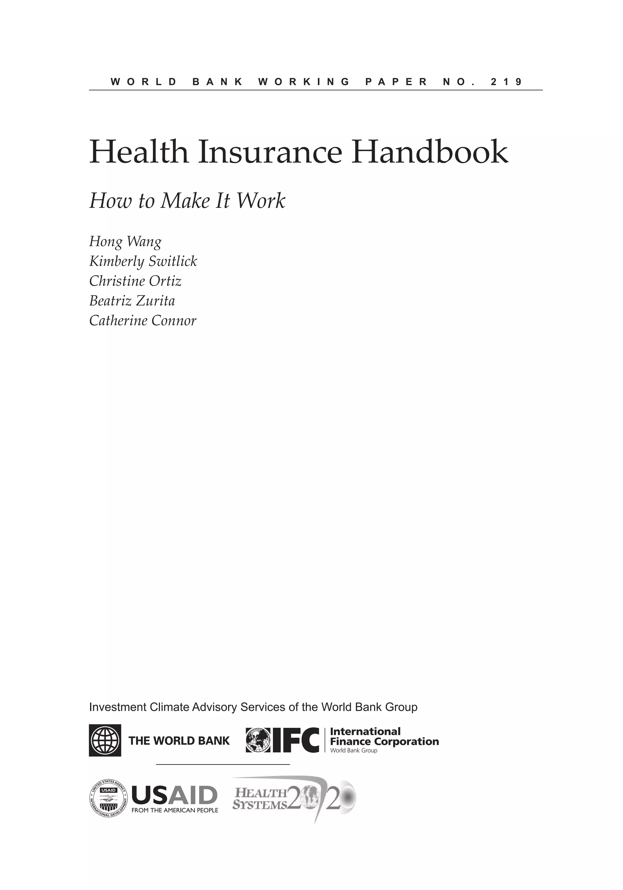 Health Insurance Handbook: How to Make It Work | PDF