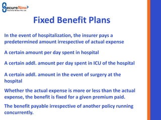 Health insurance indemnity and fixed benefit policies | PDF