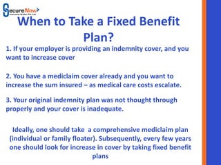 Health insurance indemnity and fixed benefit policies | PDF