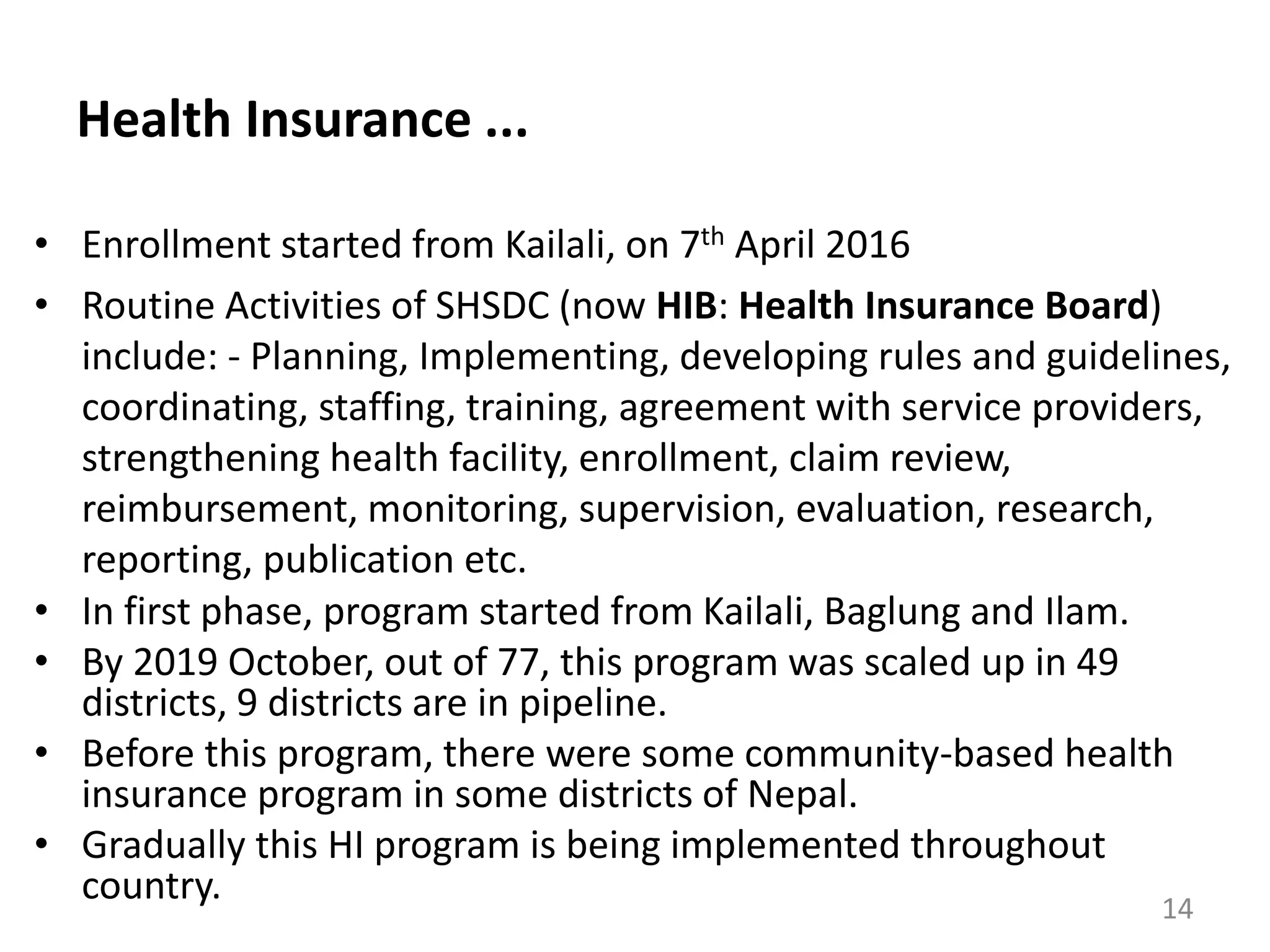 Health Insurance in Nepal | PPTX