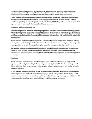 9 Health Insurance Innovations That Are Shaping the Future | The ...