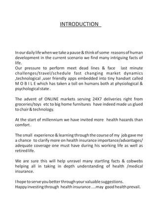 Health insurance & life style management | PDF