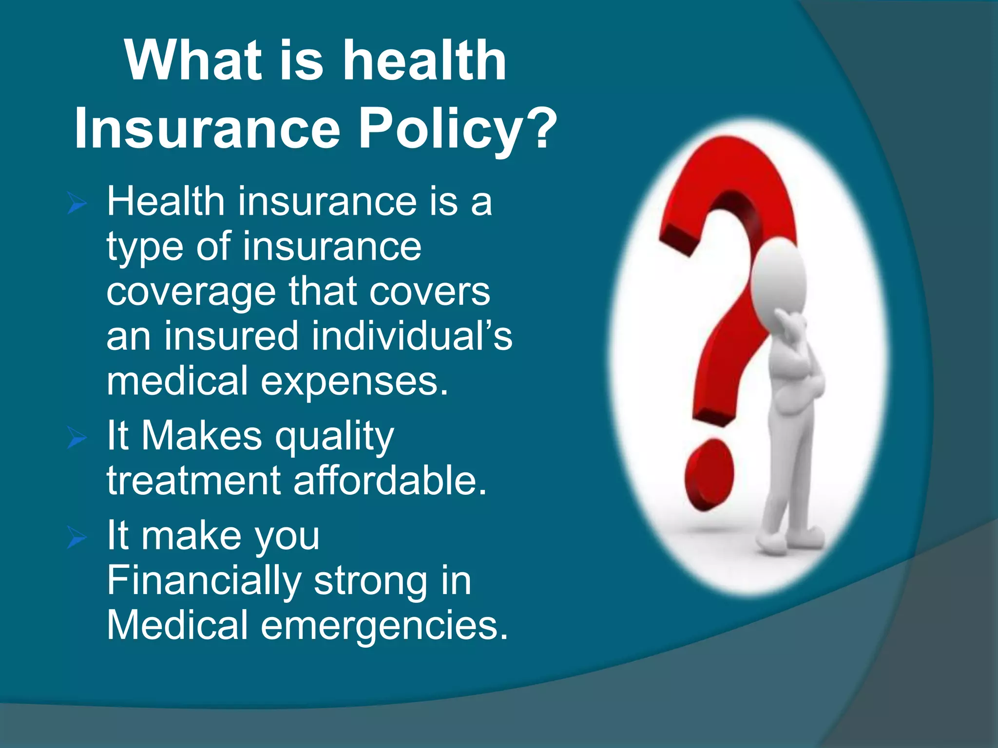 Types of Health Insurance in India | PPTX