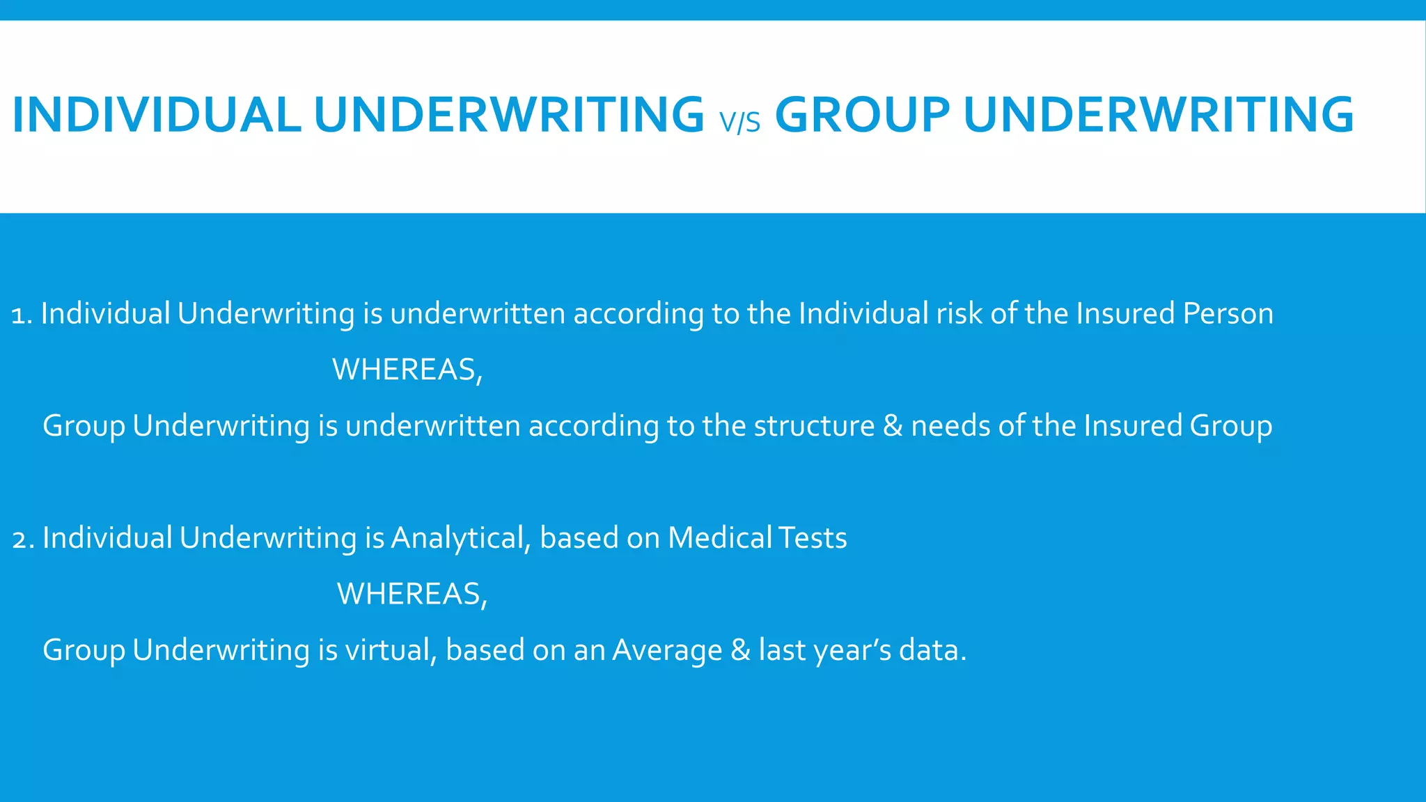 HEALTH INSURANCE UNDERWRITING | PPTX