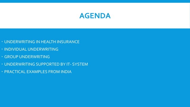 HEALTH INSURANCE UNDERWRITING | PPTX | Health Insurance | Insurance