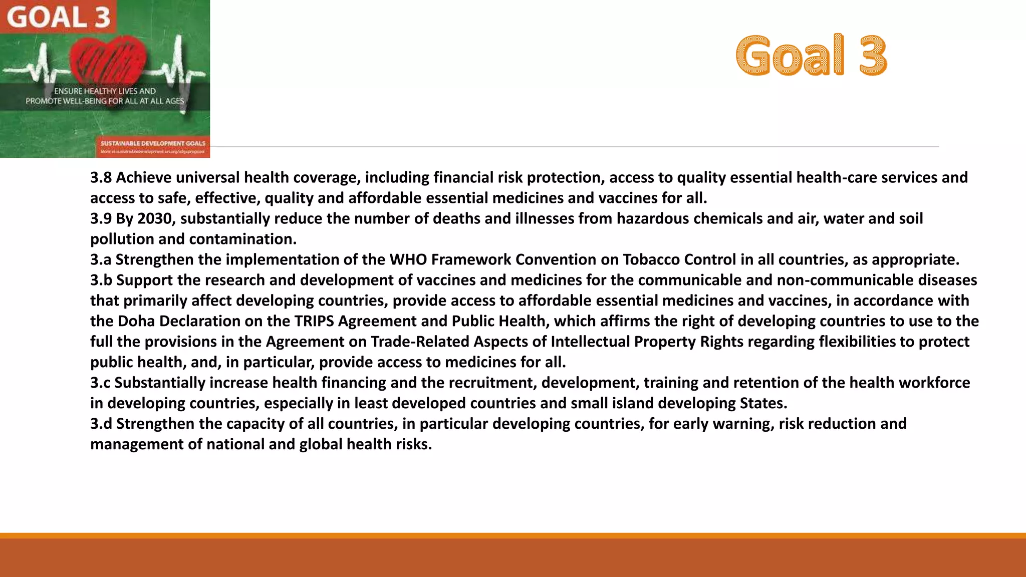 Health in sustainable development goals | PPTX