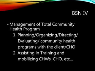 HEALTH INTERVENTION SCHEME FOR COMMUNITY HEALTH NURSING | PPTX