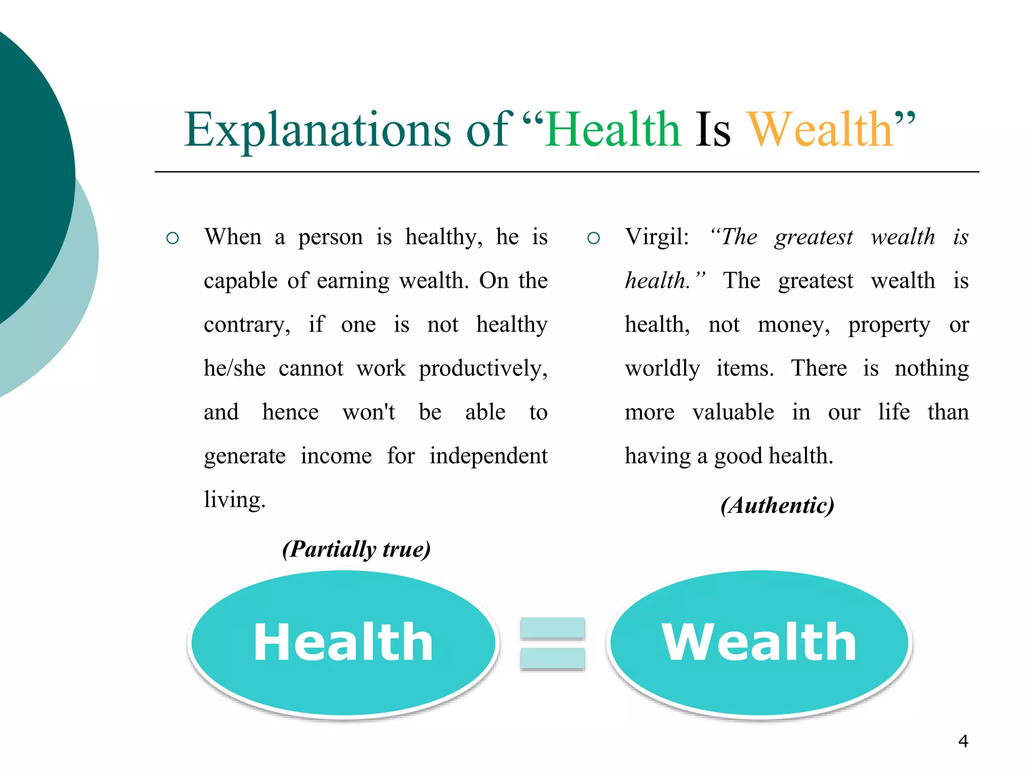Health is wealth | PPTX