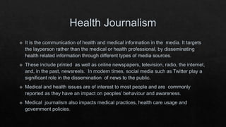 Health journalism | PPTX