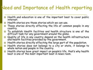 Health Reporting : Tools and Tips | PDF