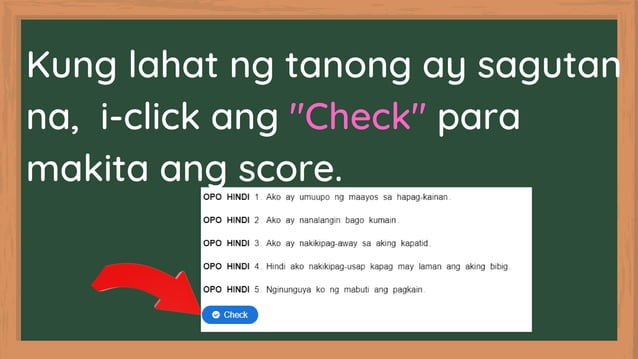 Health Learning Task1.1: Tuklasin Natin Instructions | PPT