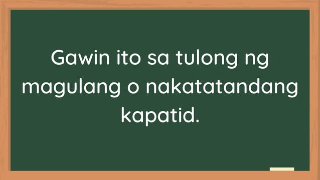 Health Learning Task1.2 Subukin Natin Instructions | PPT